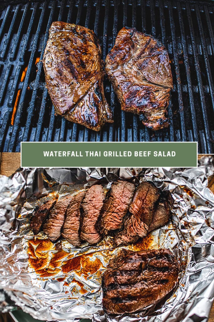 Nam Tok Thai grilled beef waterfall salad - Simply Suwanee