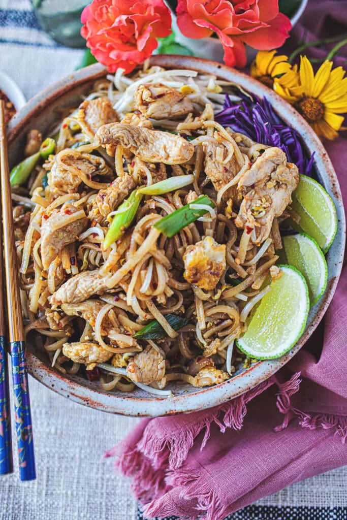 Pad Mee Korat Thai Spicy Noodles Stir Fry - Simply Suwanee