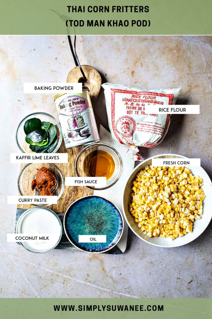 Thai corn fritters recipe (Tod Man Khao Pod) - Simply Suwanee