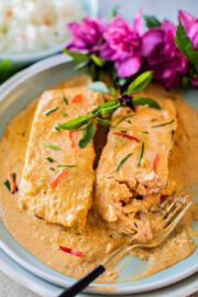 Thai Choo Chee Curry with Salmon - Simply Suwanee