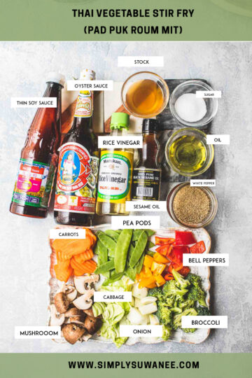 Pad Pak Roum Mit Thai Mixed Vegetable Stir Fry - Simply Suwanee