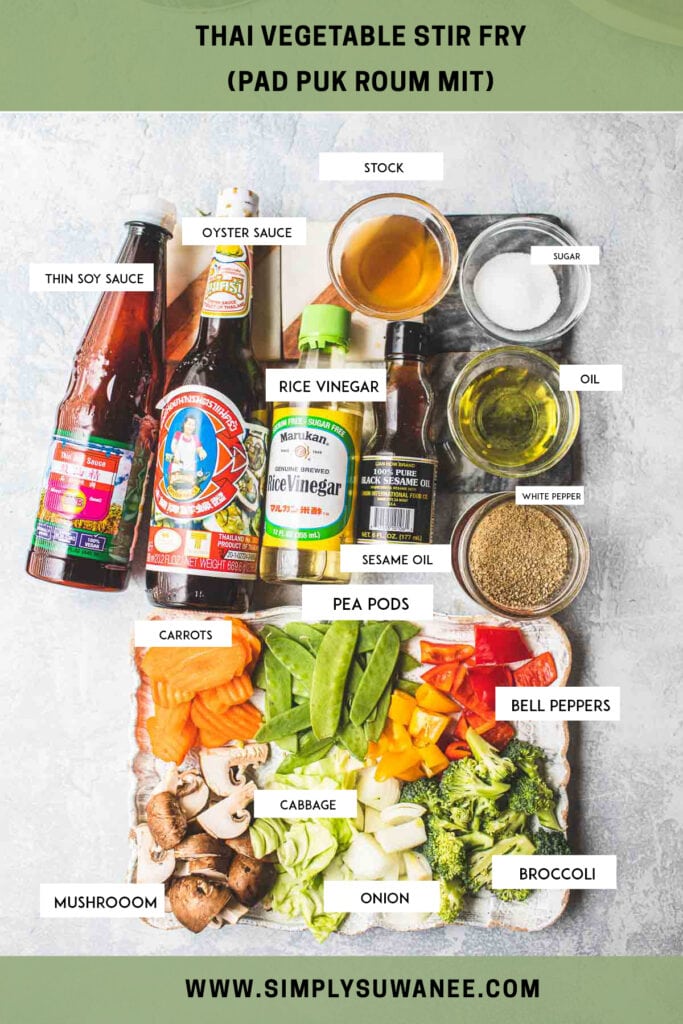 Pad Pak Roum Mit Thai Mixed Vegetable Stir Fry - Simply Suwanee