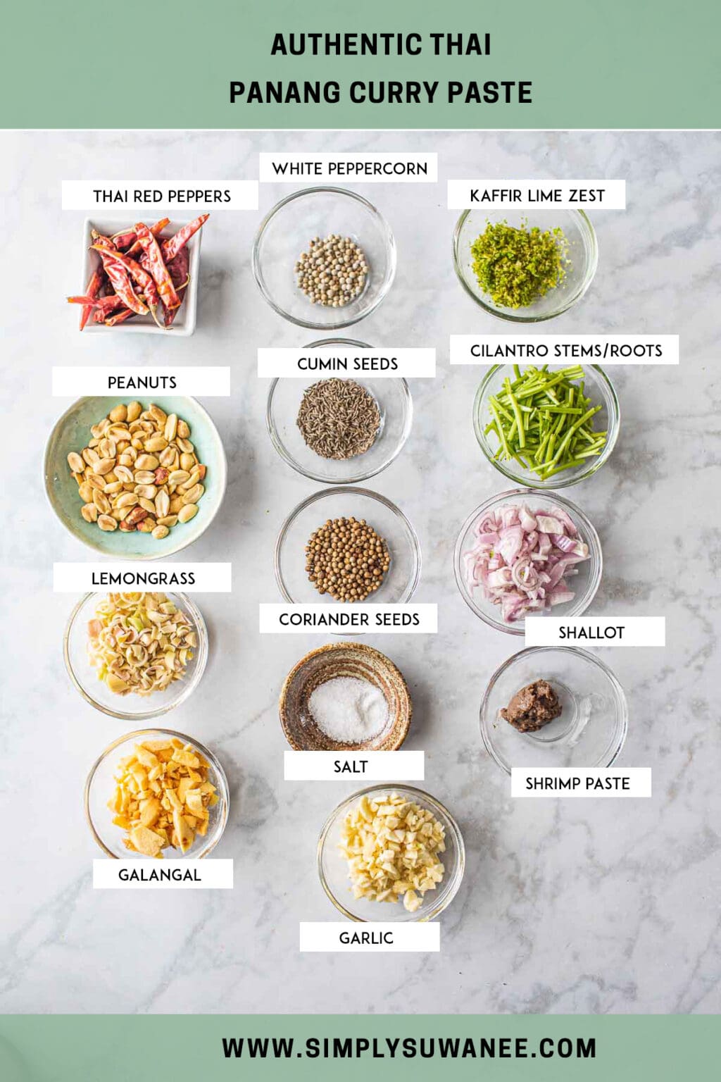 The Best Authentic Thai Panang Curry Paste Recipe - Simply Suwanee