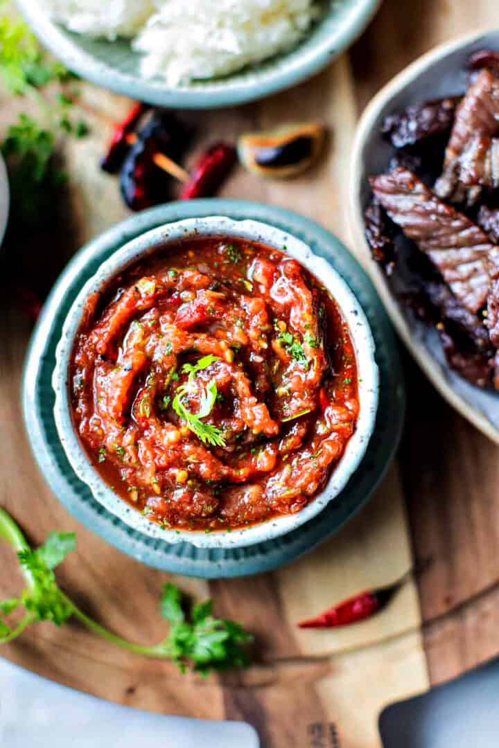 Jeow Mak Len Authentic Lao Tomato Dipping Sauce - Simply Suwanee