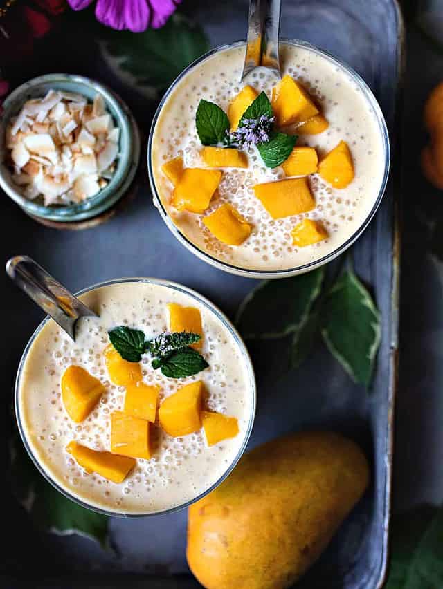 Thai Coconut Mango Sticky Rice Dessert - Simply Suwanee