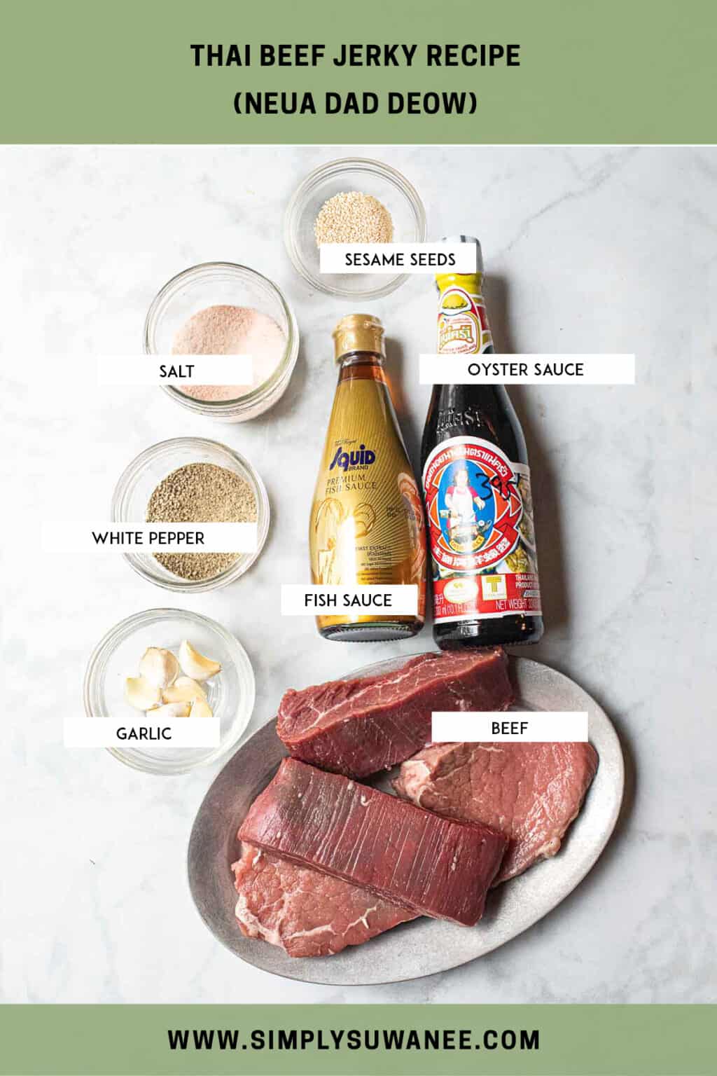 Thai Beef Jerky (Neua Dad Deow) - Simply Suwanee
