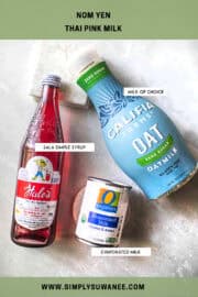 Pink Milk Thai Nom Yen (Only 3-Ingredients!) - Simply Suwanee