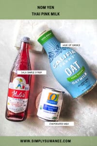 Pink Milk Thai Nom Yen (Only 3-Ingredients!) - Simply Suwanee