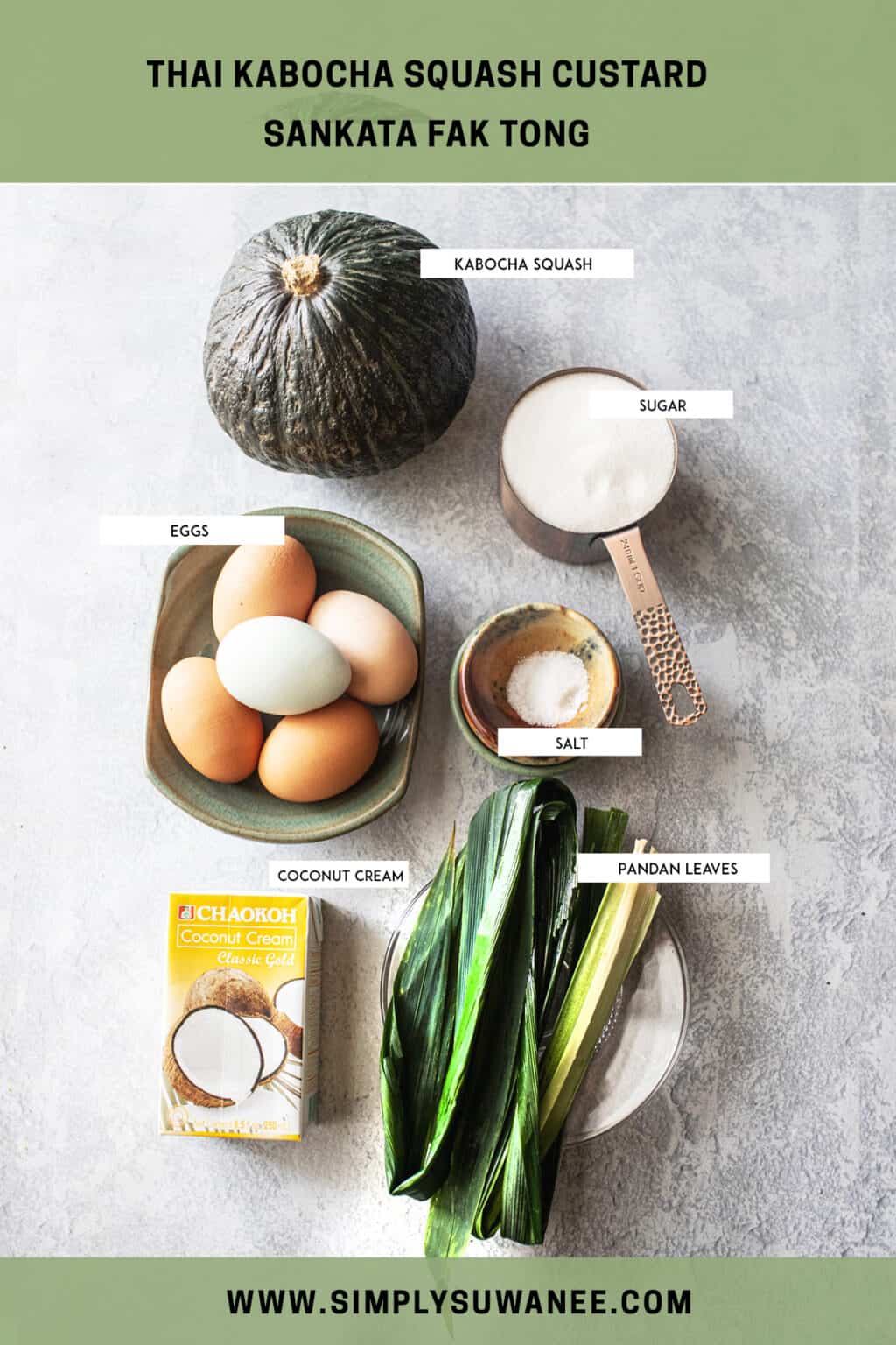 Thai Pumpkin Custard Recipe (Sankaya Faktong) - Simply Suwanee