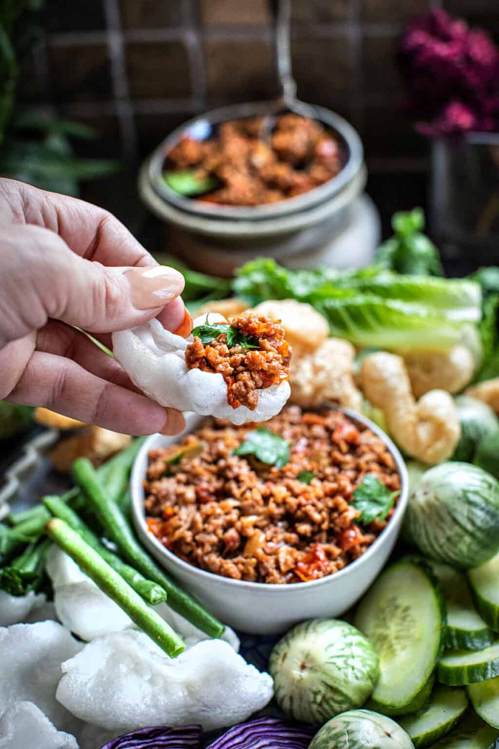 Authentic Nam Prik Ong (Thai Pork and Tomato Dip) - Simply Suwanee