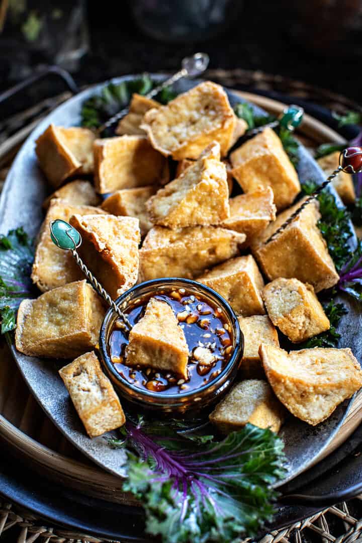 How to Make Fried Tofu Puffs (w/ Peanut Dipping Sauce) - Simply Suwanee