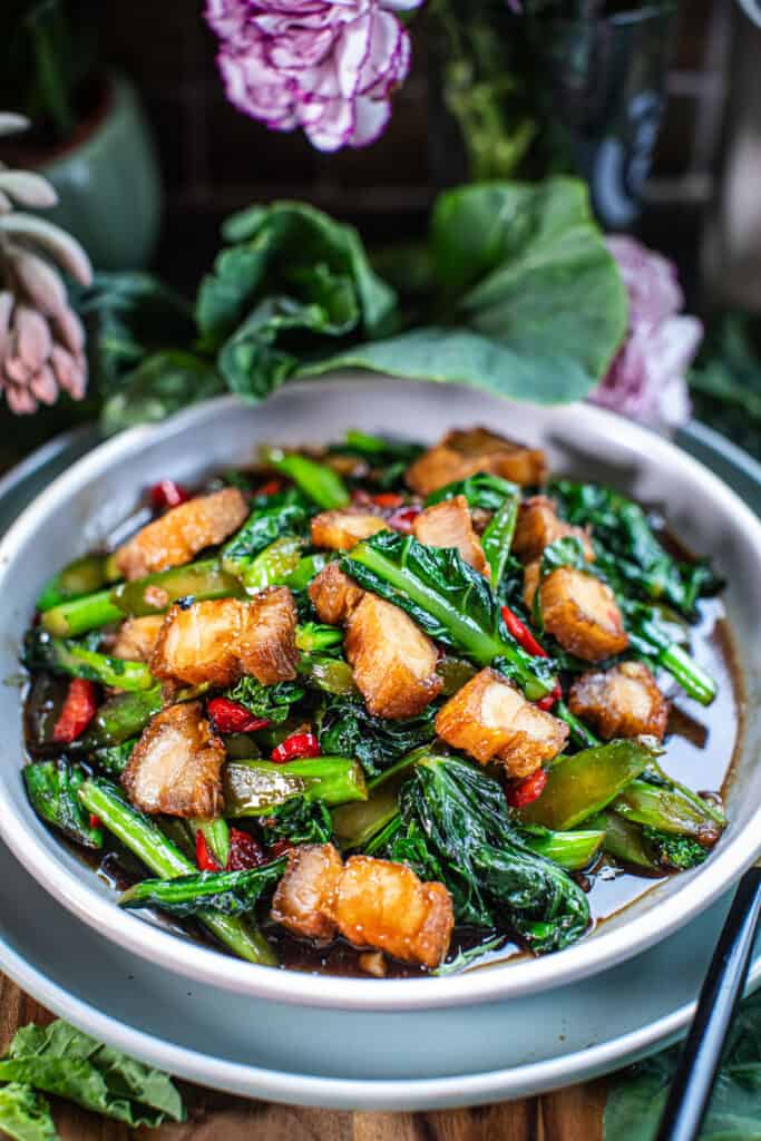 Kana Moo Grob (Chinese Broccoli w/ Crispy Pork Belly - Simply Suwanee