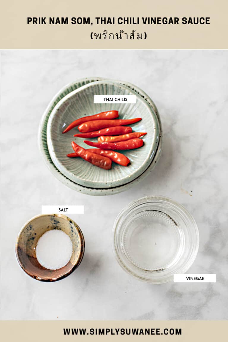 Prik Nam Som (Thai Pickled Chili Vinegar Sauce) - Simply Suwanee