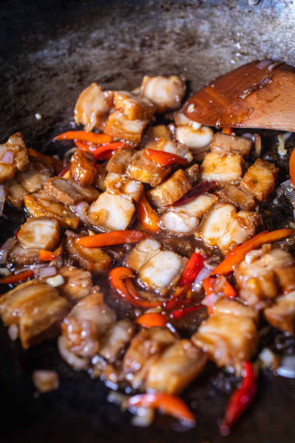 Thai Basil Pork Belly (Kra Pao Moo Krob) - Simply Suwanee