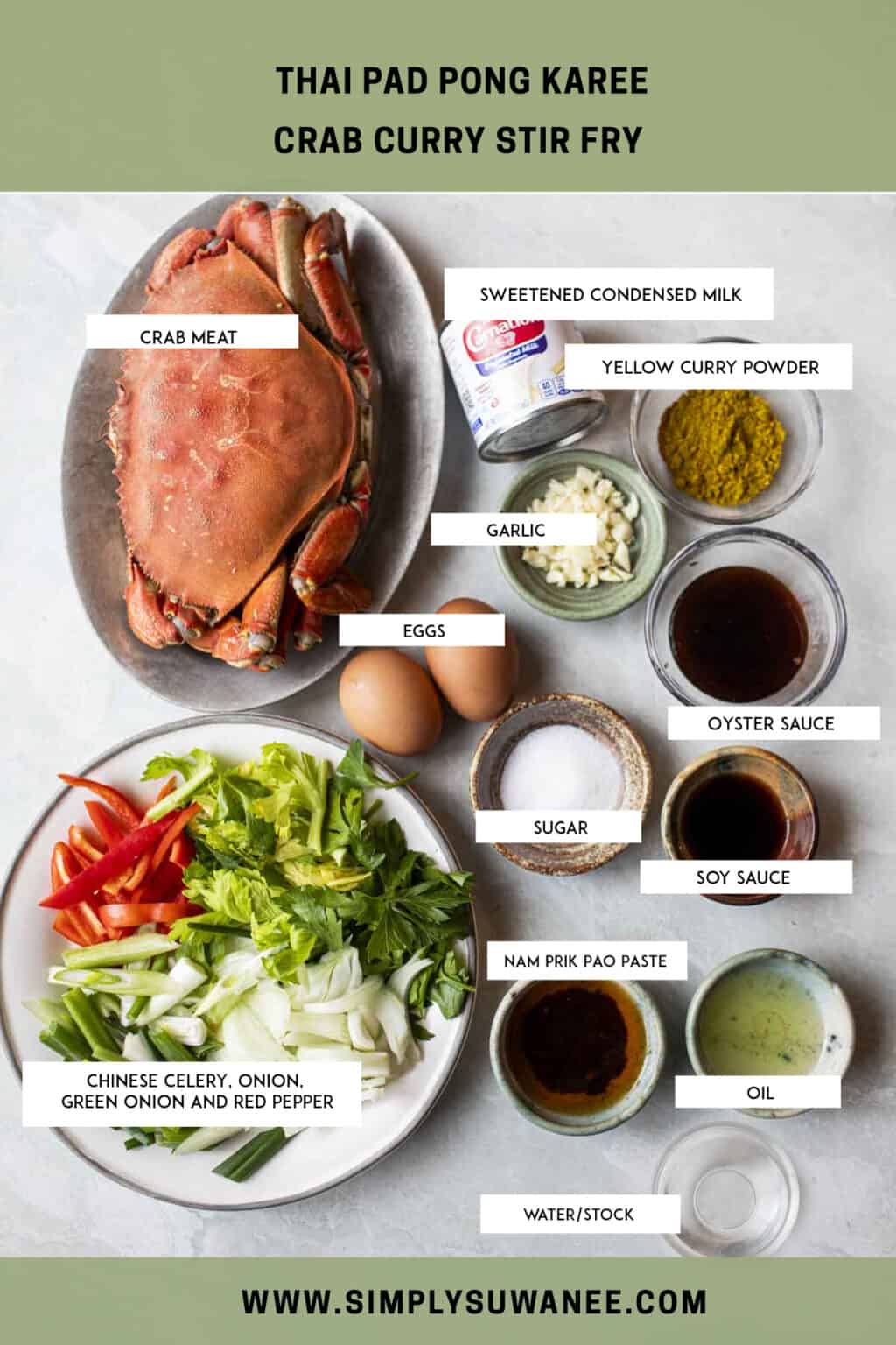 Authentic Thai Crab Curry Recipe (Pad Pong Karee - Simply Suwanee