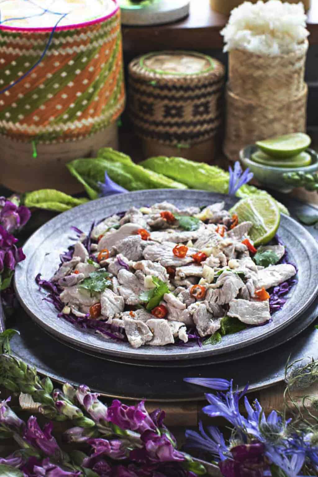 Moo Manao (Thai Spicy Garlic Lime Pork) - Simply Suwanee