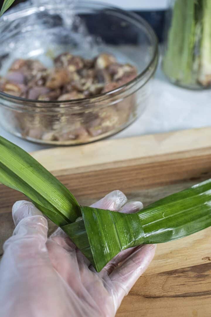 The Best Pandan Chicken (Gai Bai Tuey) - Simply Suwanee