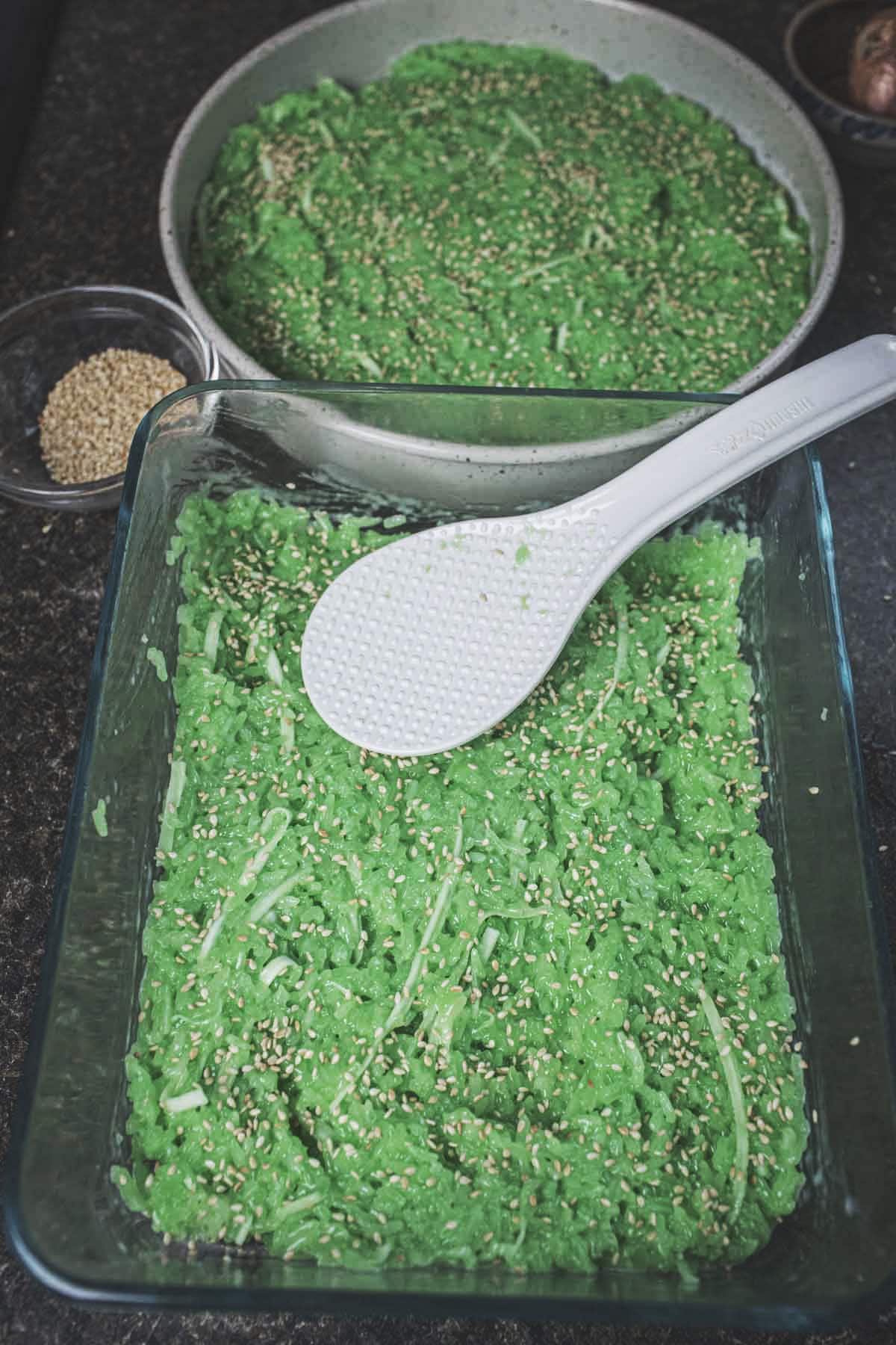 Pandan Sticky Rice Dessert - Simply Suwanee