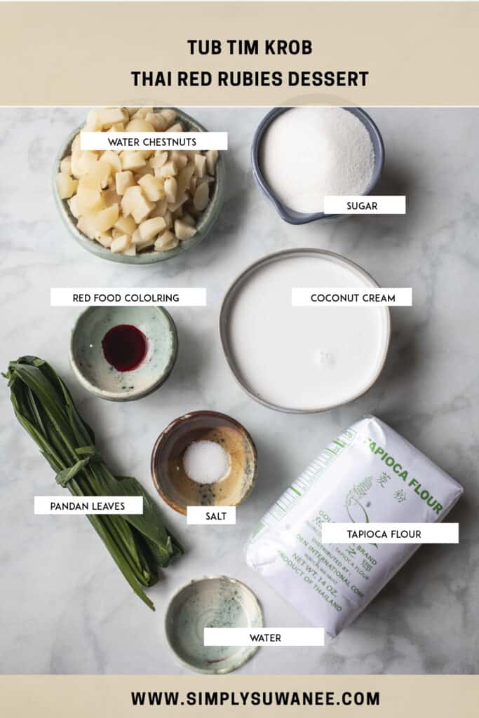 Red Rubies Dessert (Tub Tim Krob) - Simply Suwanee