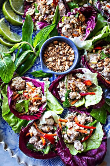 Nam Sod, Thai Pork Lettuce Wraps - Simply Suwanee