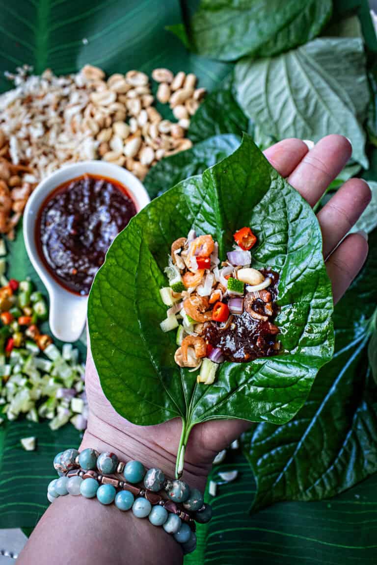 Miang Kham (Thai Betel Leaf-Wraps) - Simply Suwanee