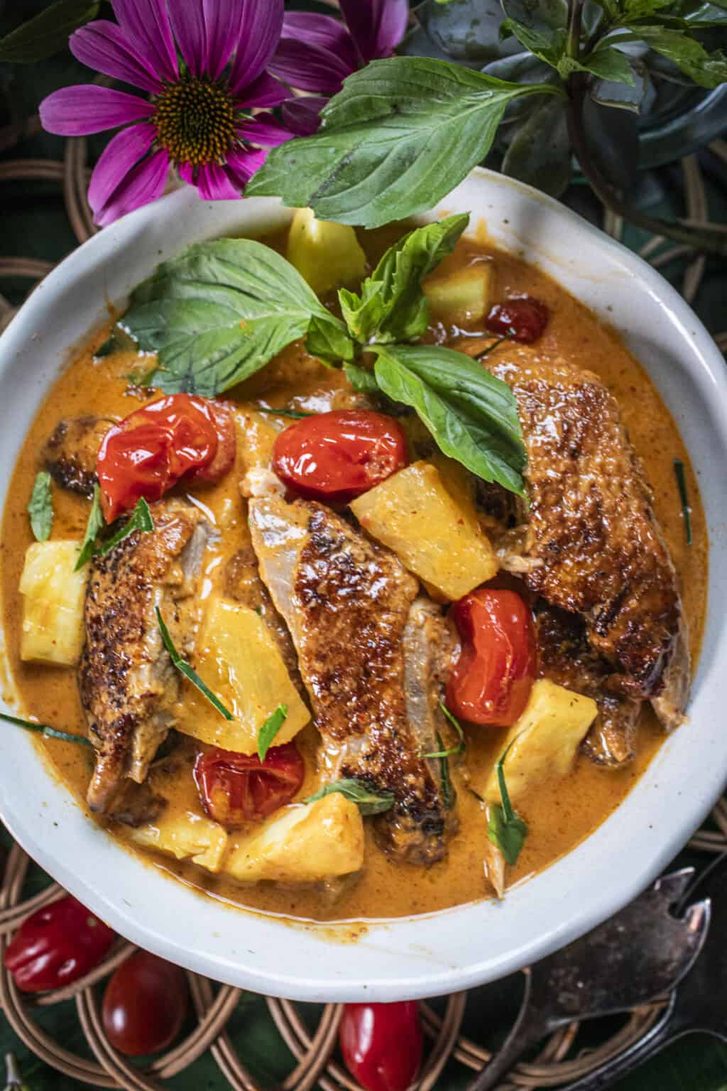 Thai Roasted Duck Curry with Pineapple - Simply Suwanee