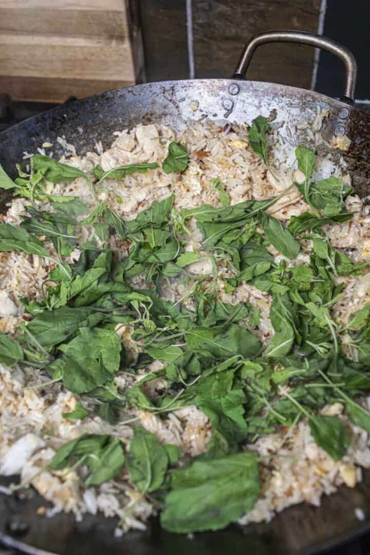 Thai Basil Chicken Fried Rice (Kao Pad Kaprao Gai) - Simply Suwanee