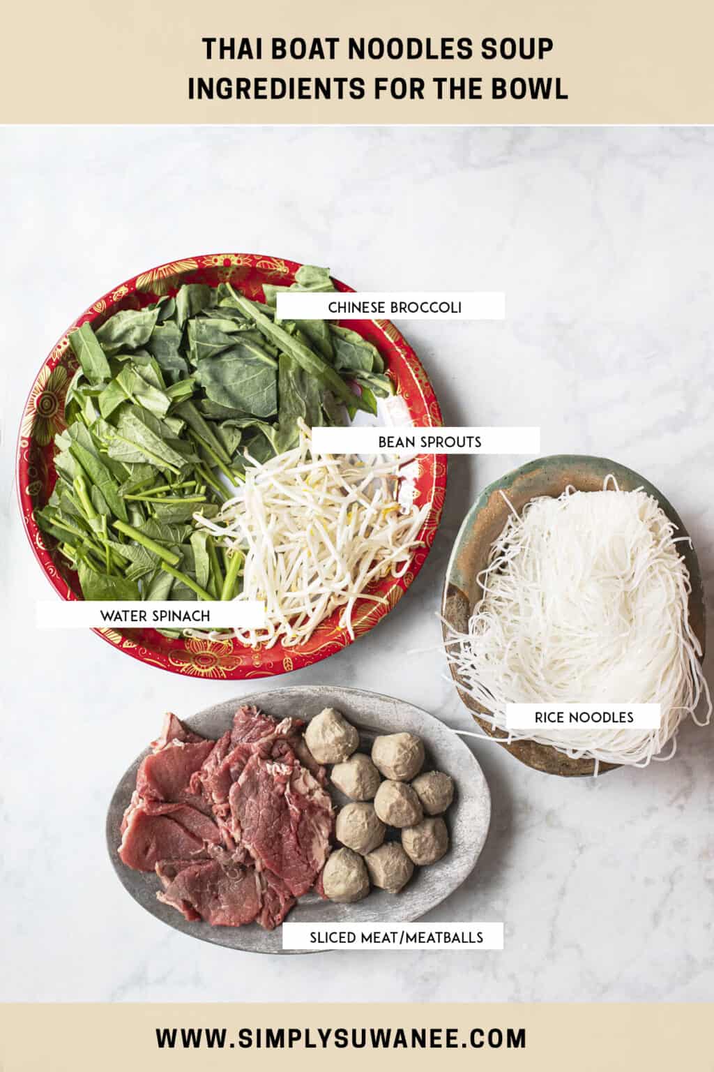 Thai Boat Noodles Soup (Kuay Teow Reua) - Simply Suwanee