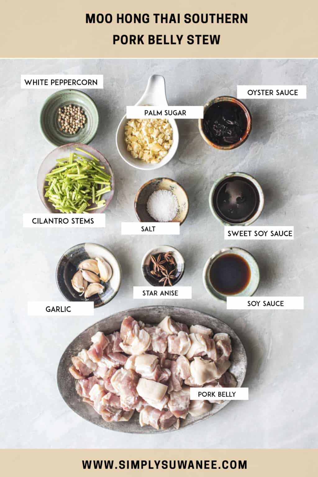 Moo Hong - Thai Pork Belly Stew - Simply Suwanee