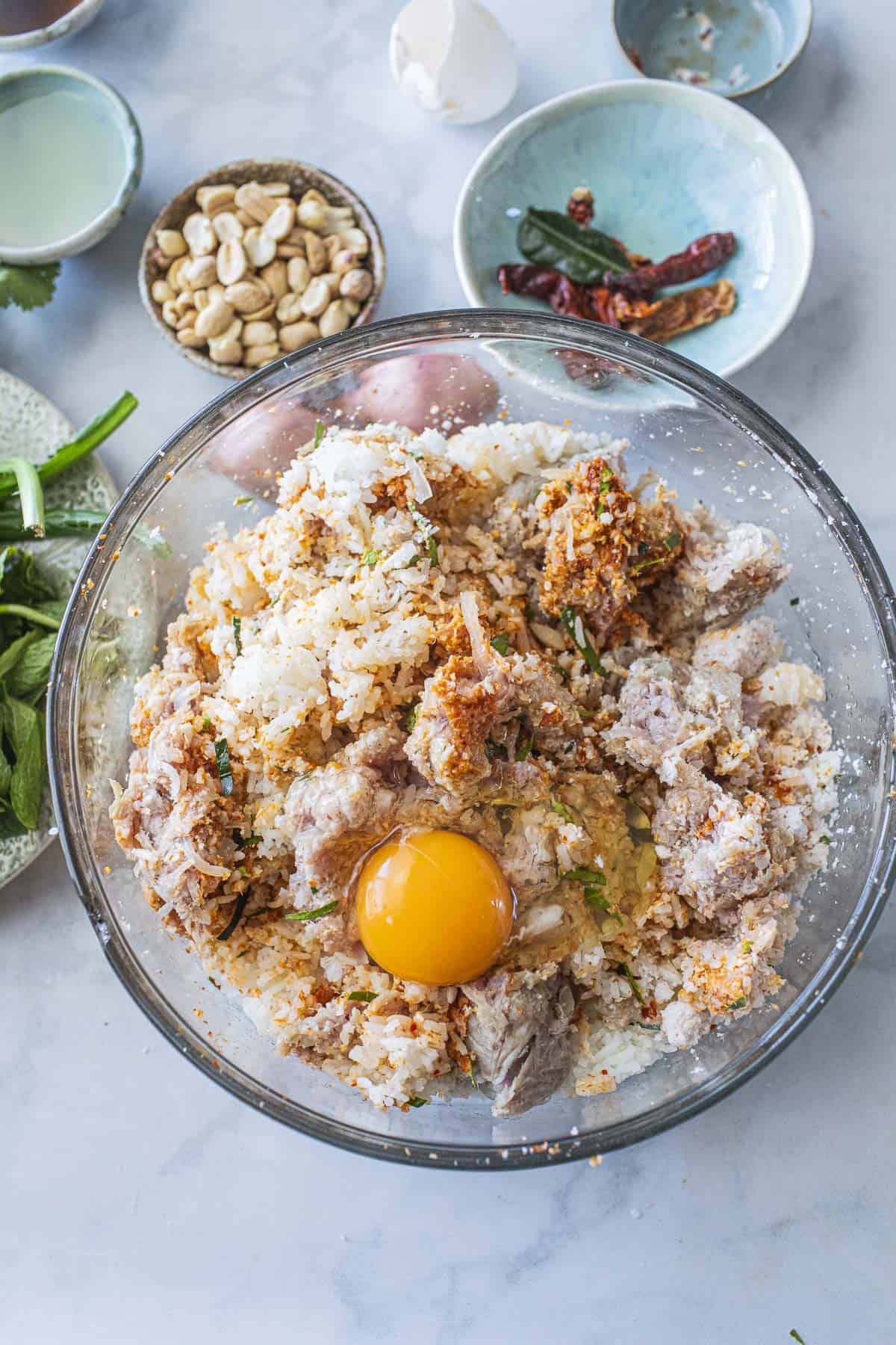 Nam Khao Tod (Crispy Rice Salad) - Simply Suwanee