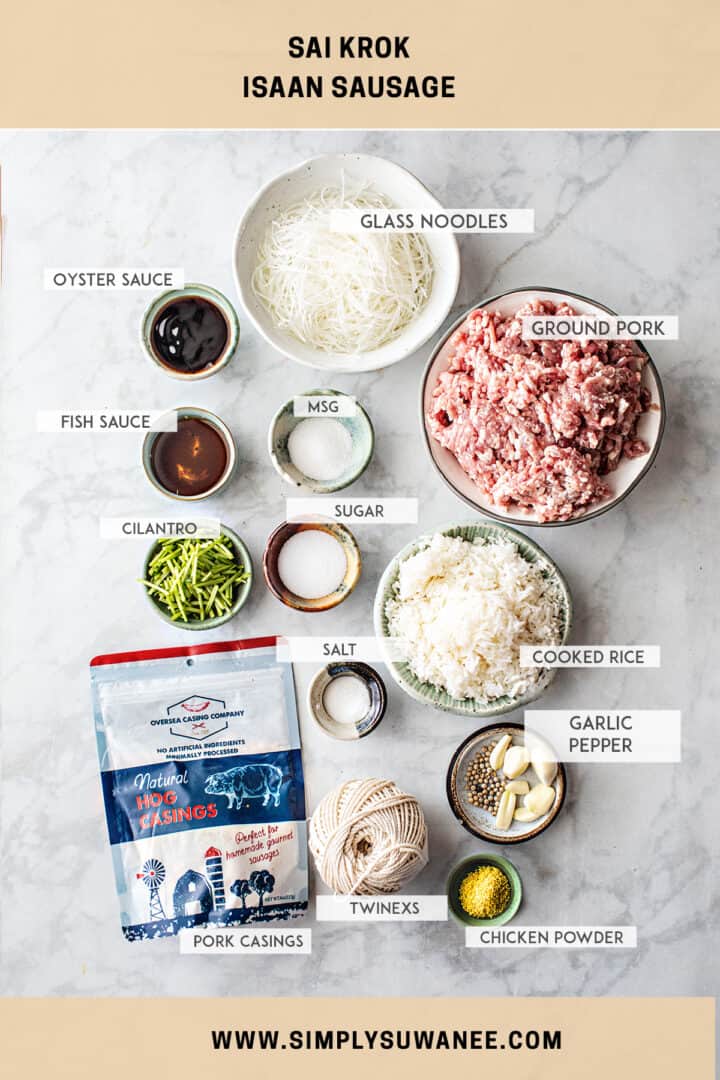 Sai Krok Isan (Thai Sausage) - Simply Suwanee