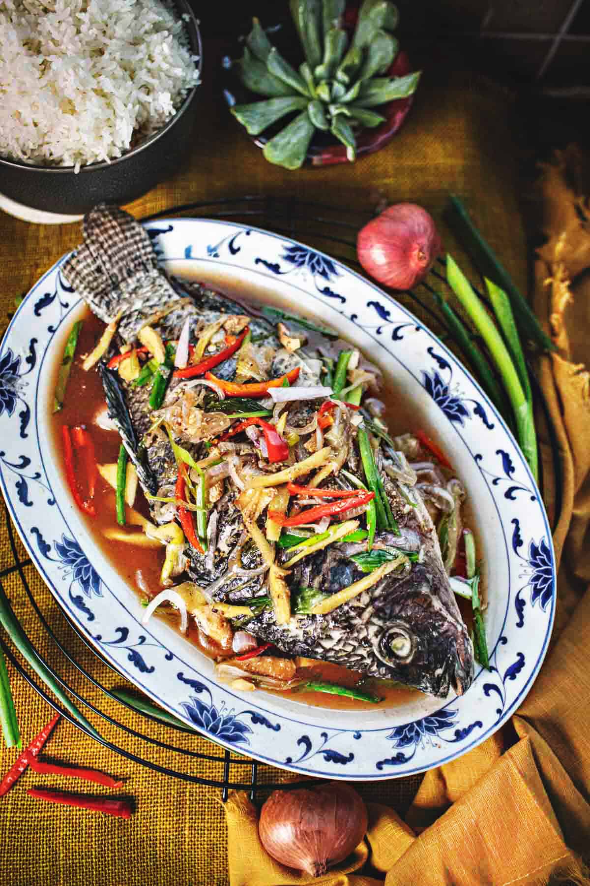 Steamed Fish with Soy Sauce - Simply Suwanee