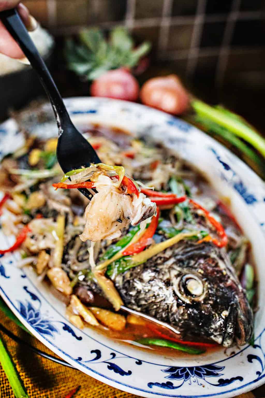 Steamed Fish with Soy Sauce - Simply Suwanee