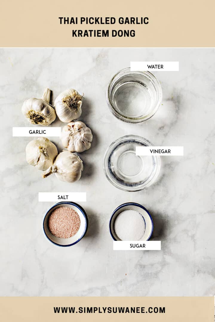 Thai Pickled Garlic (Kratiem Dong) - Simply Suwanee