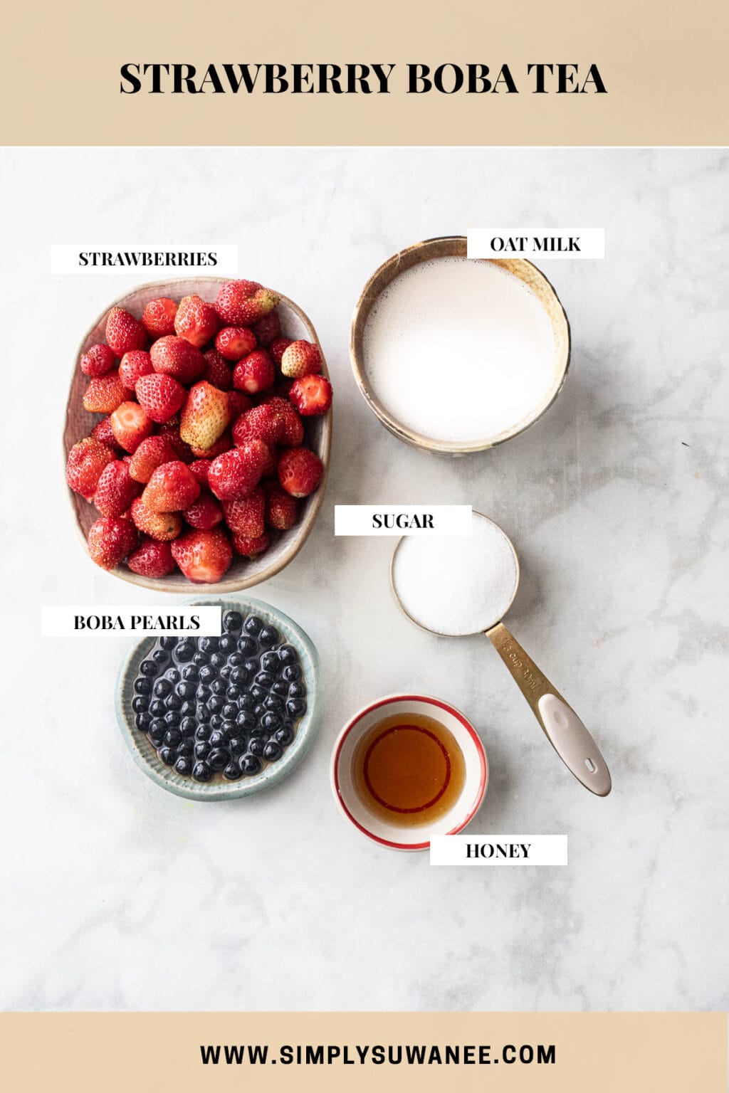 Strawberry Boba Tea - Simply Suwanee