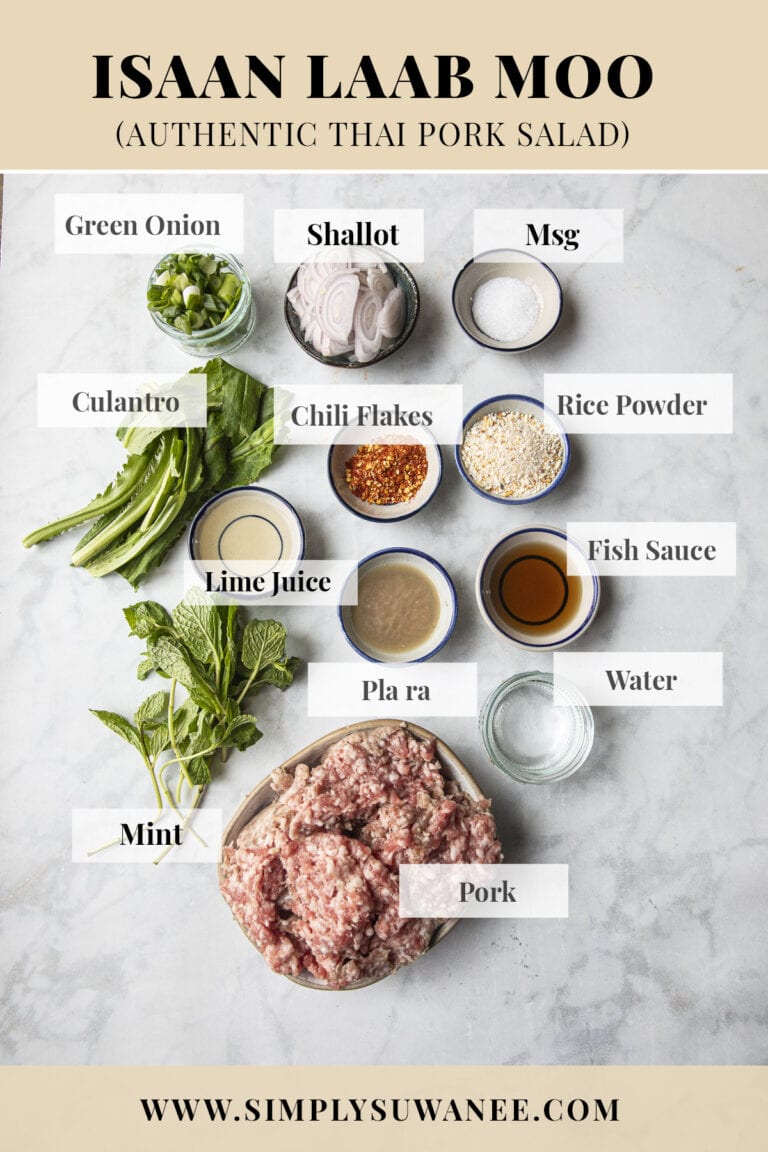 Authentic Laab Moo (Isaan-Style Thai Pork Larb) - Simply Suwanee