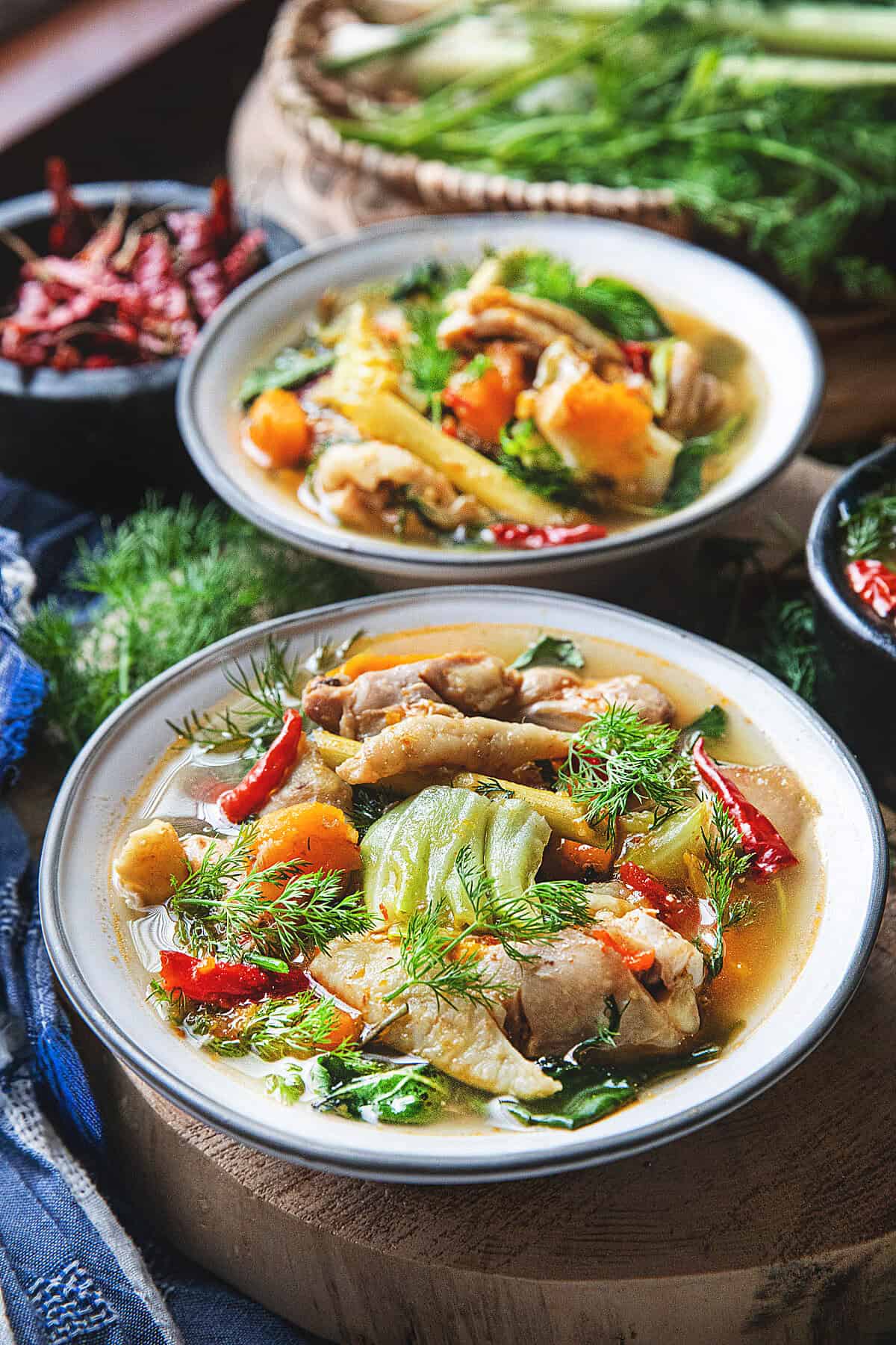Gaeng Om Gai (Isaan Herb Soup with Chicken) - Simply Suwanee